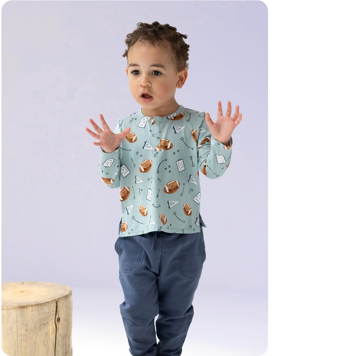 Touchdown Time Henley – Sweet Teas Children's Boutique